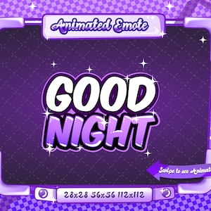ANIMATED + STATIC EMOTE | Good Night, Animated Good Night Emote, Good ...