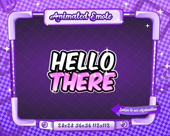 ANIMATED STATIC EMOTE Hello There Animated Hello There - Etsy