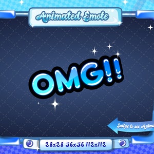 Blue Animated Twitch Emote Starter Pack | GG, Raid, Uwu | Digital ...