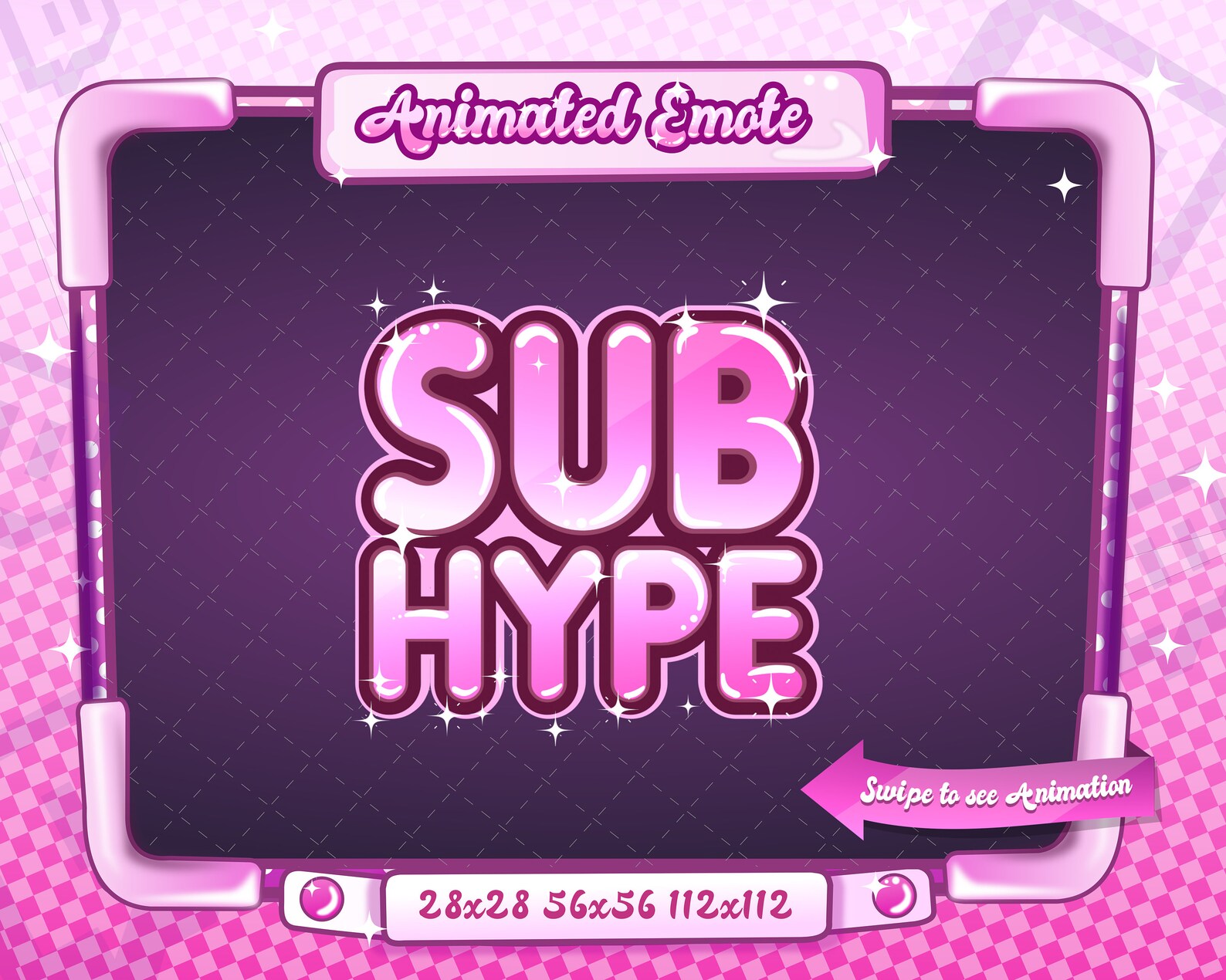 ANIMATED STATIC EMOTE Sub Hype, Animated Sub Hype Emote, Sub Hype ...