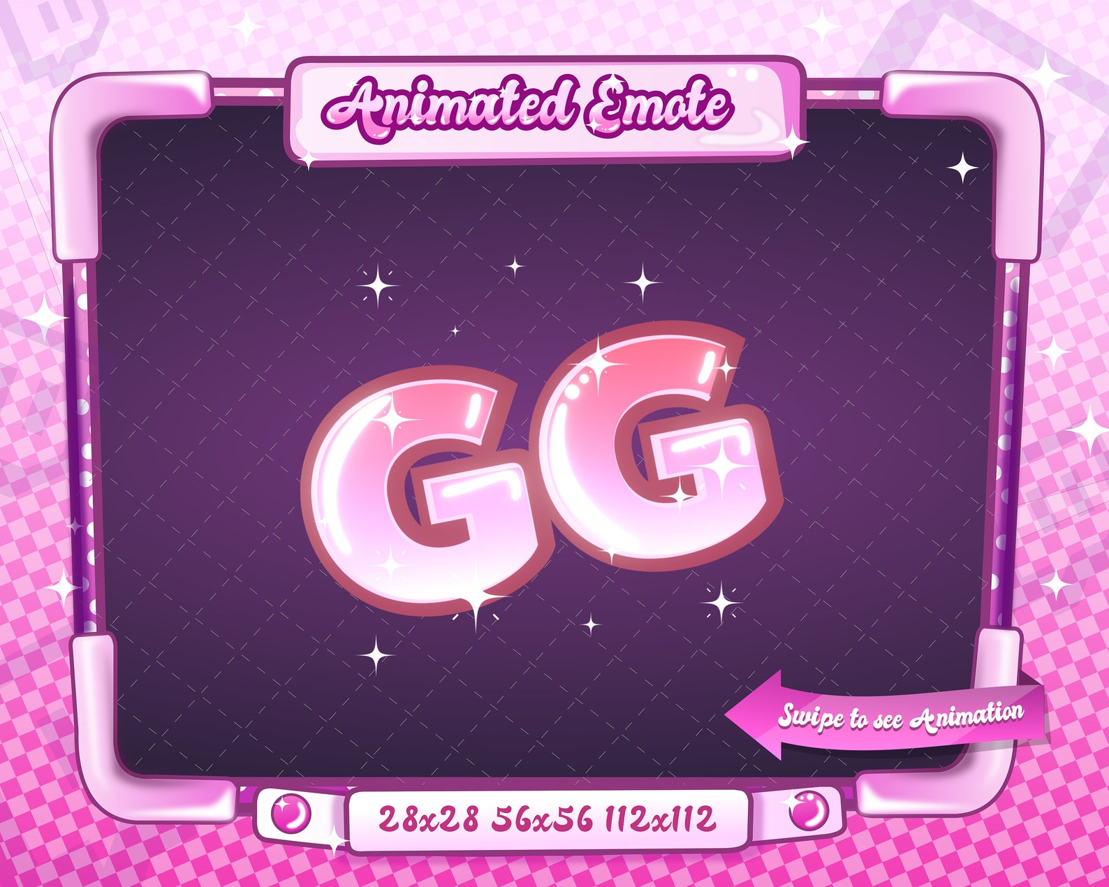 ANIMATED STATIC EMOTE Gg, Animated Good Game Emote, Good Game Sparkle ...