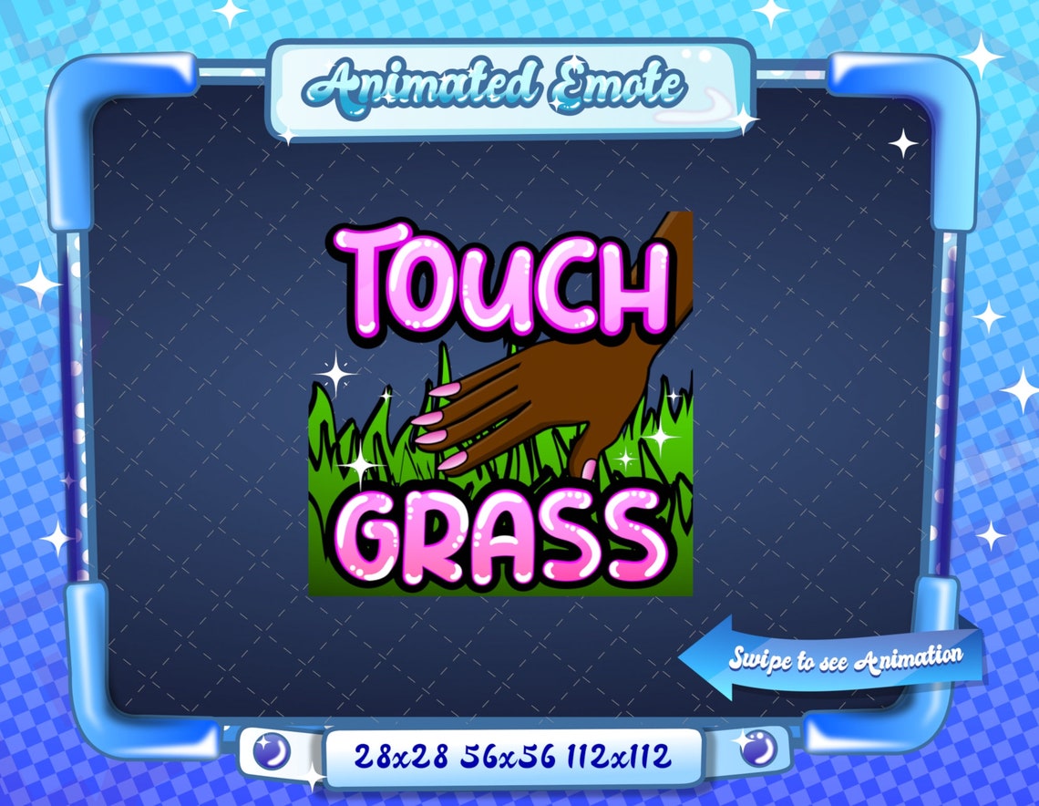 ANIMATED STATIC EMOTE Touch Grass, Touch Grass Emote, Animated Touch ...