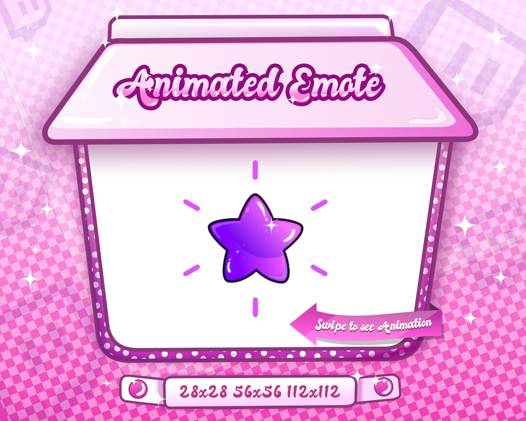 ANIMATED EMOTE | Purple Star Emote, Purple Sparkle Star Emote, Purple ...