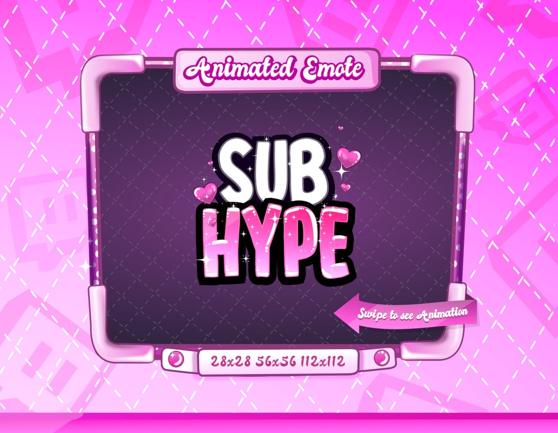 ANIMATED STATIC EMOTE Sub Hype, Sub Hype Emote, Animated Sub Hype Emote ...