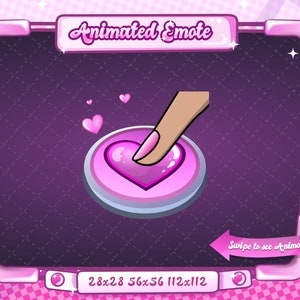 ANIMATED + STATIC EMOTE | Love Button, Animated Love Button Emote, Love ...
