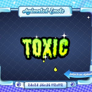 ANIMATED STATIC EMOTE Toxic, Animated Toxic Emote, Toxic Sparkle Emote ...