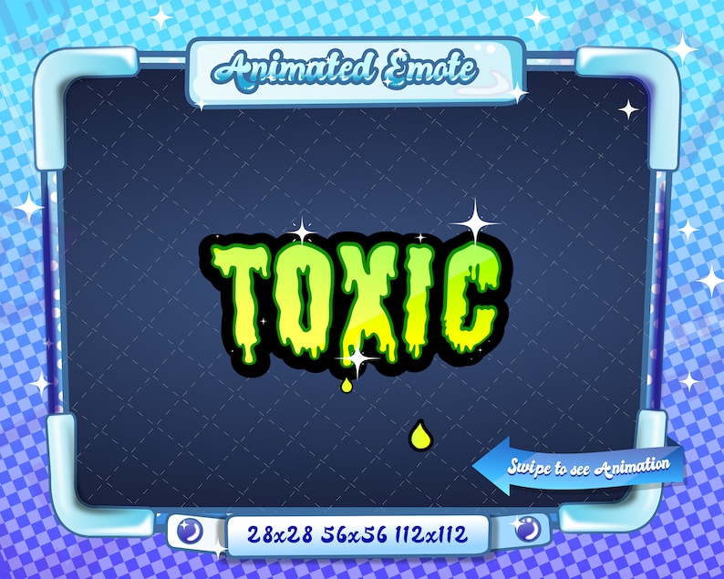 ANIMATED + STATIC EMOTE | Toxic, Animated Toxic Emote, Toxic Sparkle ...