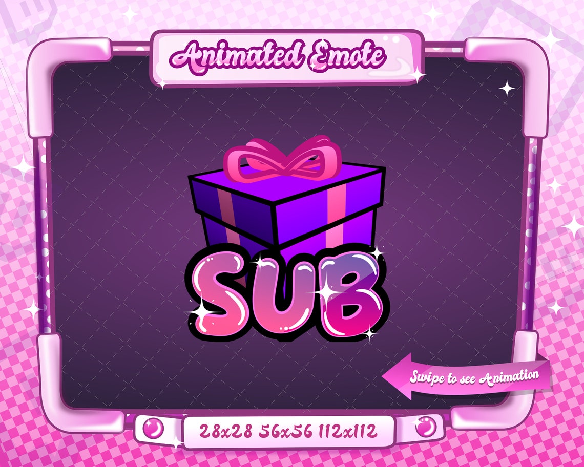 EMOTO / Sub ANIMADO ESTÁTICO, Sub Emote animado, Sub Sparkle Emote, Sub ...