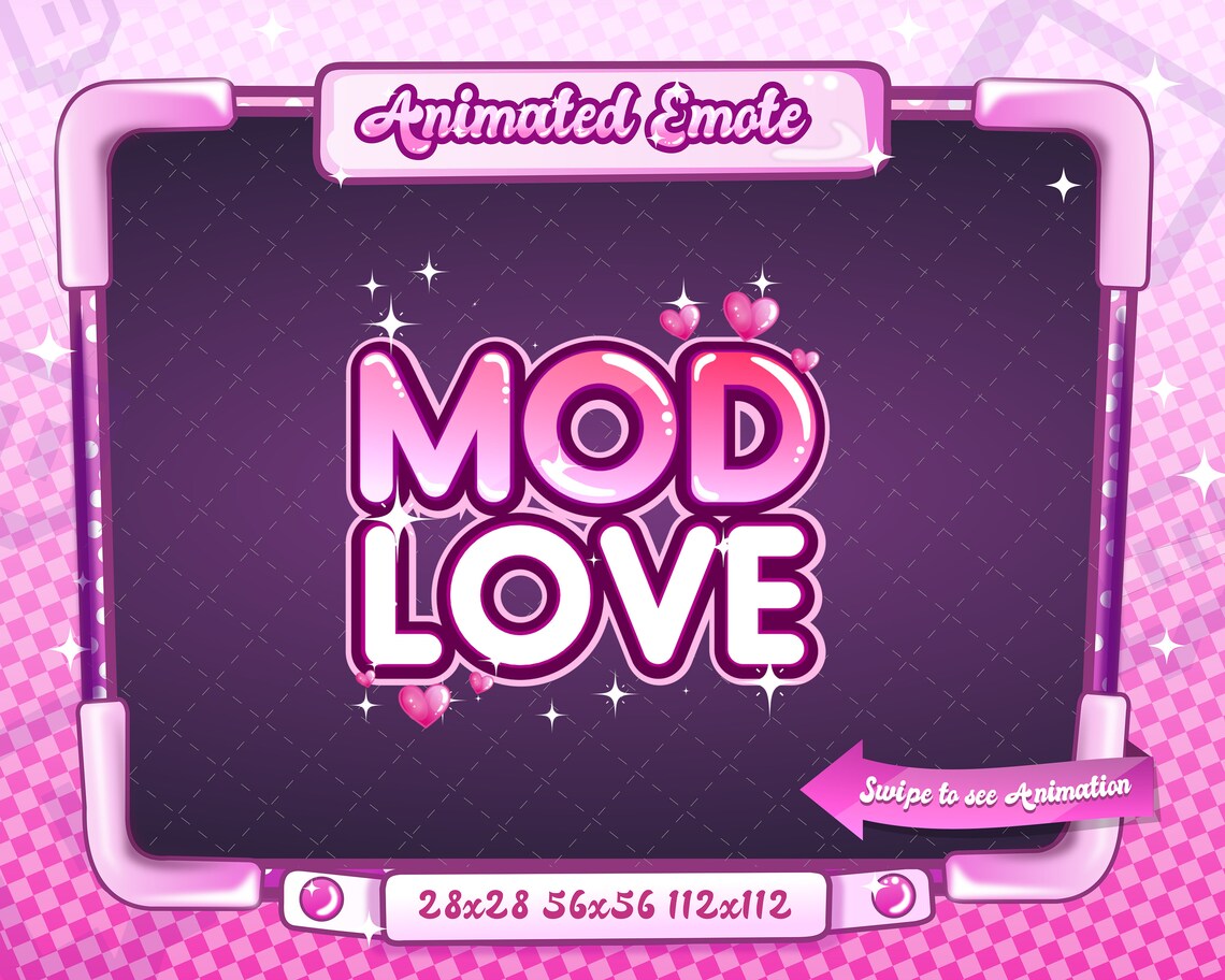 ANIMATED STATIC EMOTE Mod Love, Animated Mod Love Emote, Mod Love V5 ...