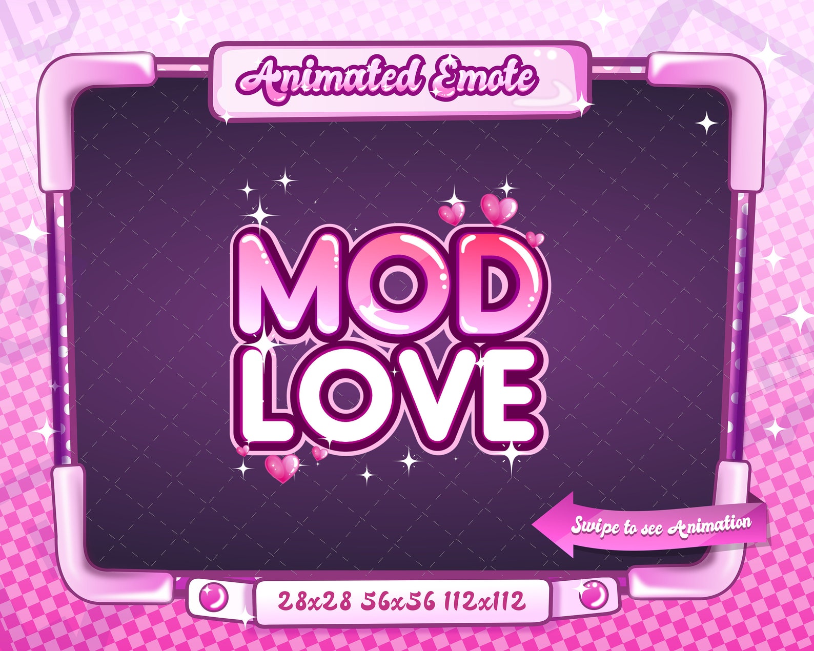ANIMATED STATIC EMOTE Mod Love, Animated Mod Love Emote, Mod Love V5 ...