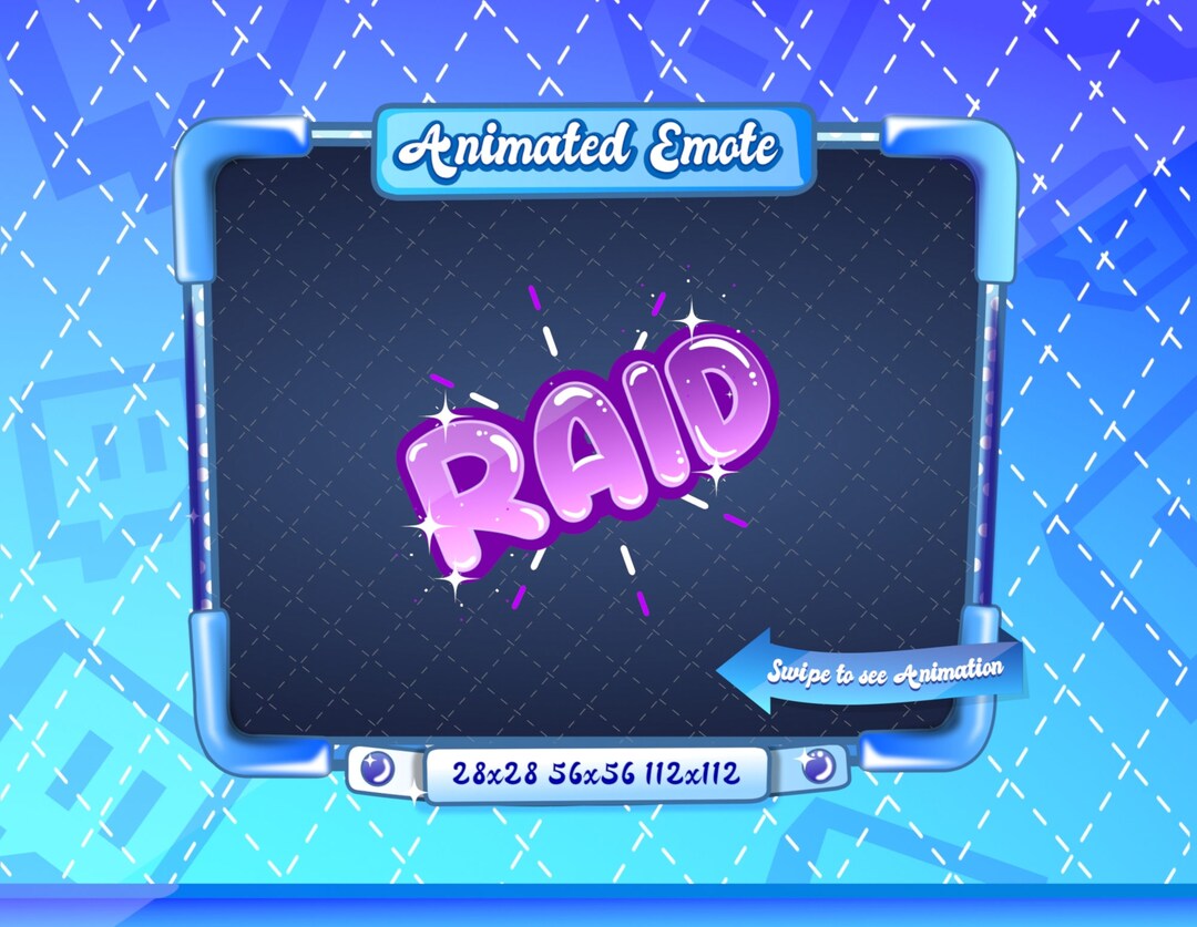 ANIMATED + STATIC EMOTE | Raid, Animated Raid Emote, Raid Sparkle Emote ...