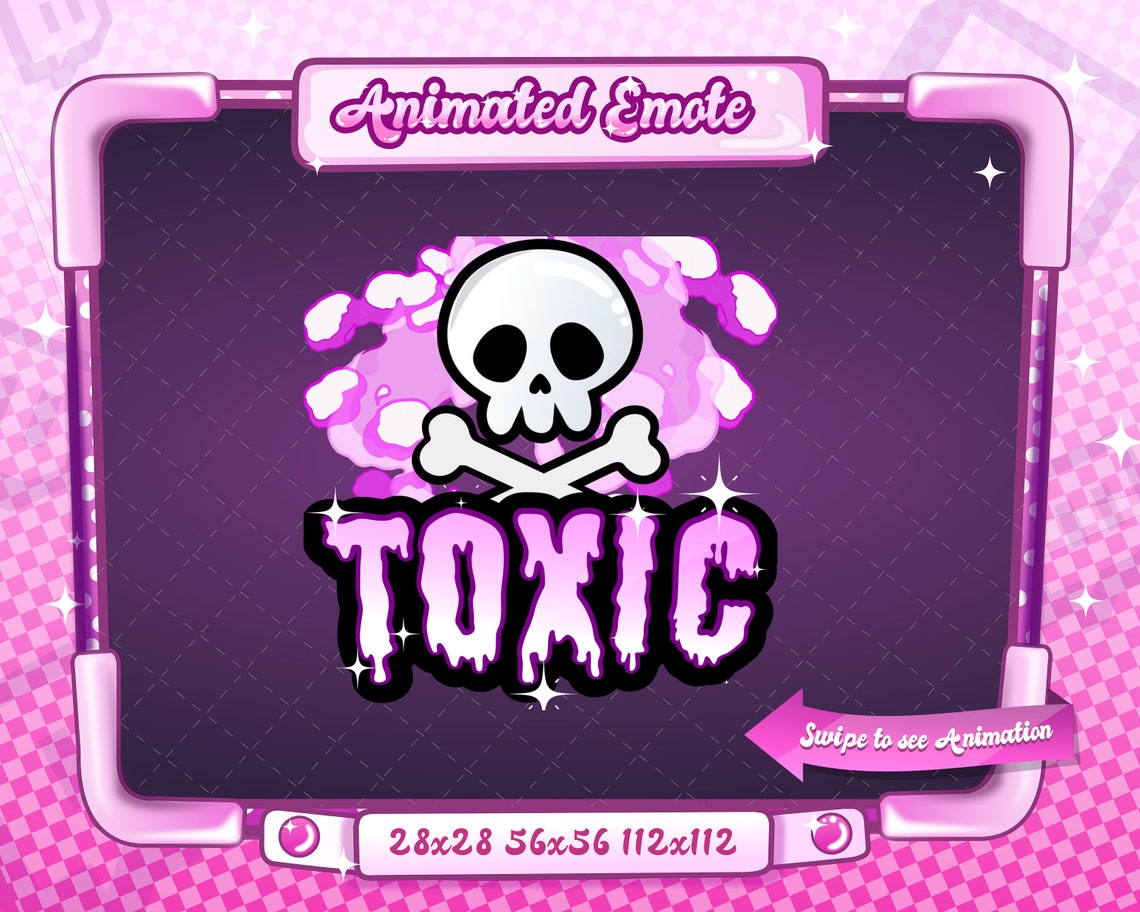 ANIMATED STATIC EMOTE Toxic Animated Toxic Emote Toxic - Etsy