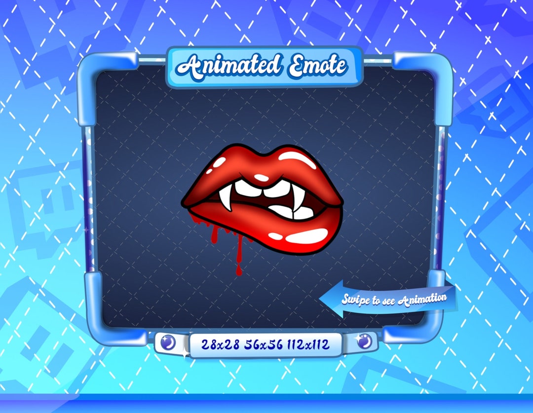 ANIMATED + STATIC EMOTE | Bite Me, Vampire Lips, Halloween Emote ...