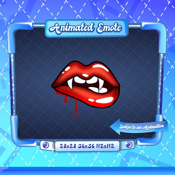 Vampire Lip Emotes - Etsy