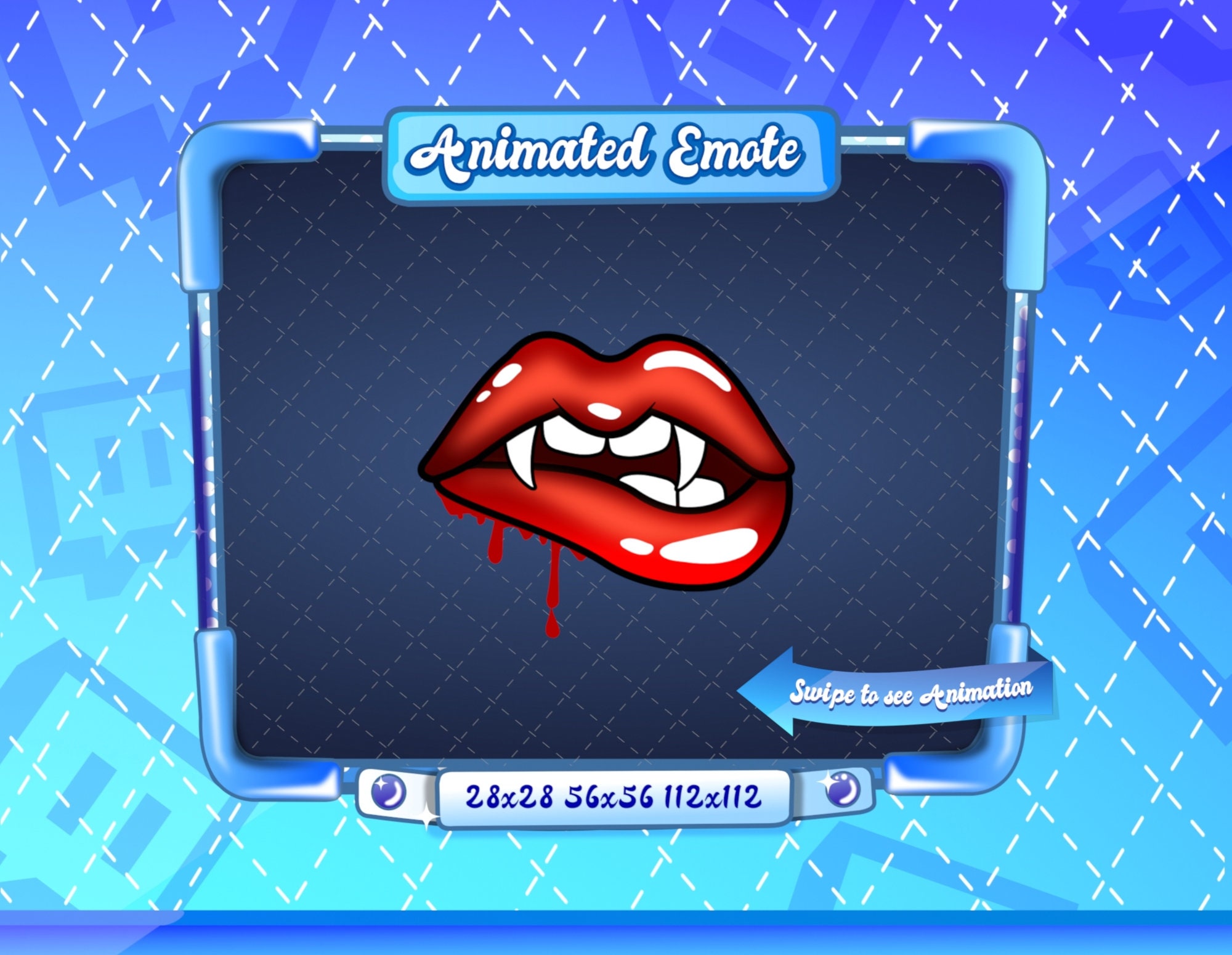 ANIMATED + STATIC EMOTE | Bite Me, Vampire Lips, Halloween Emote ...