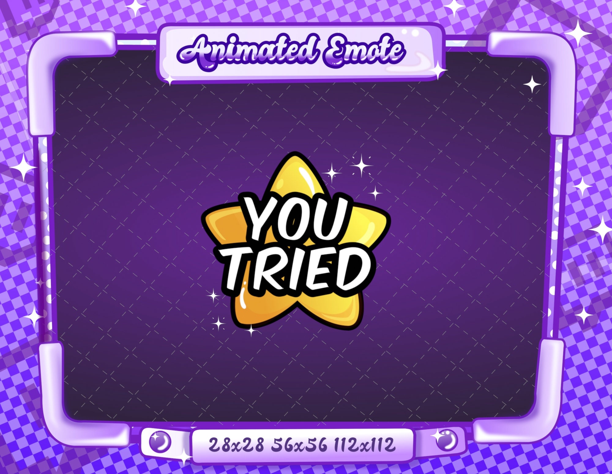 ANIMATED STATIC EMOTE You Tried Emote V2, You Tried, Animated Star ...