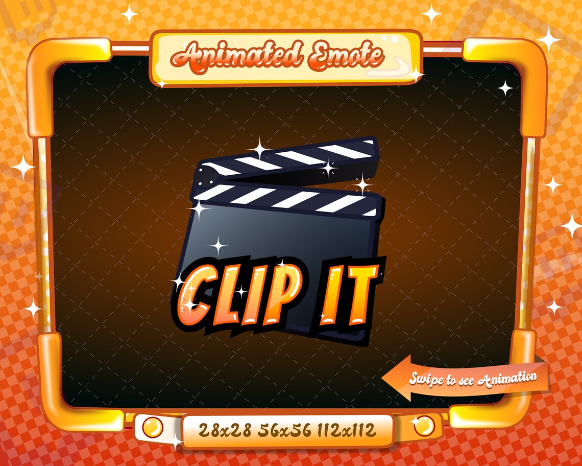 Clip It Animated Emote | Twitch/discord | GIF/PNG - Etsy