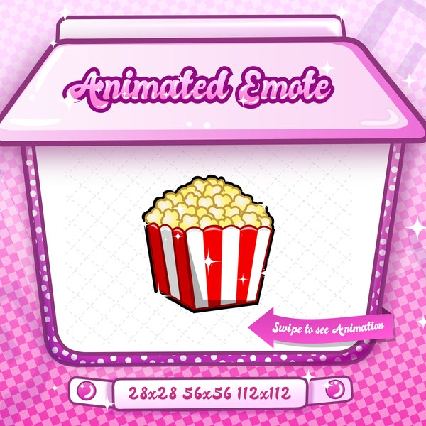 Popcorn Twitch Animated Emotes - Etsy