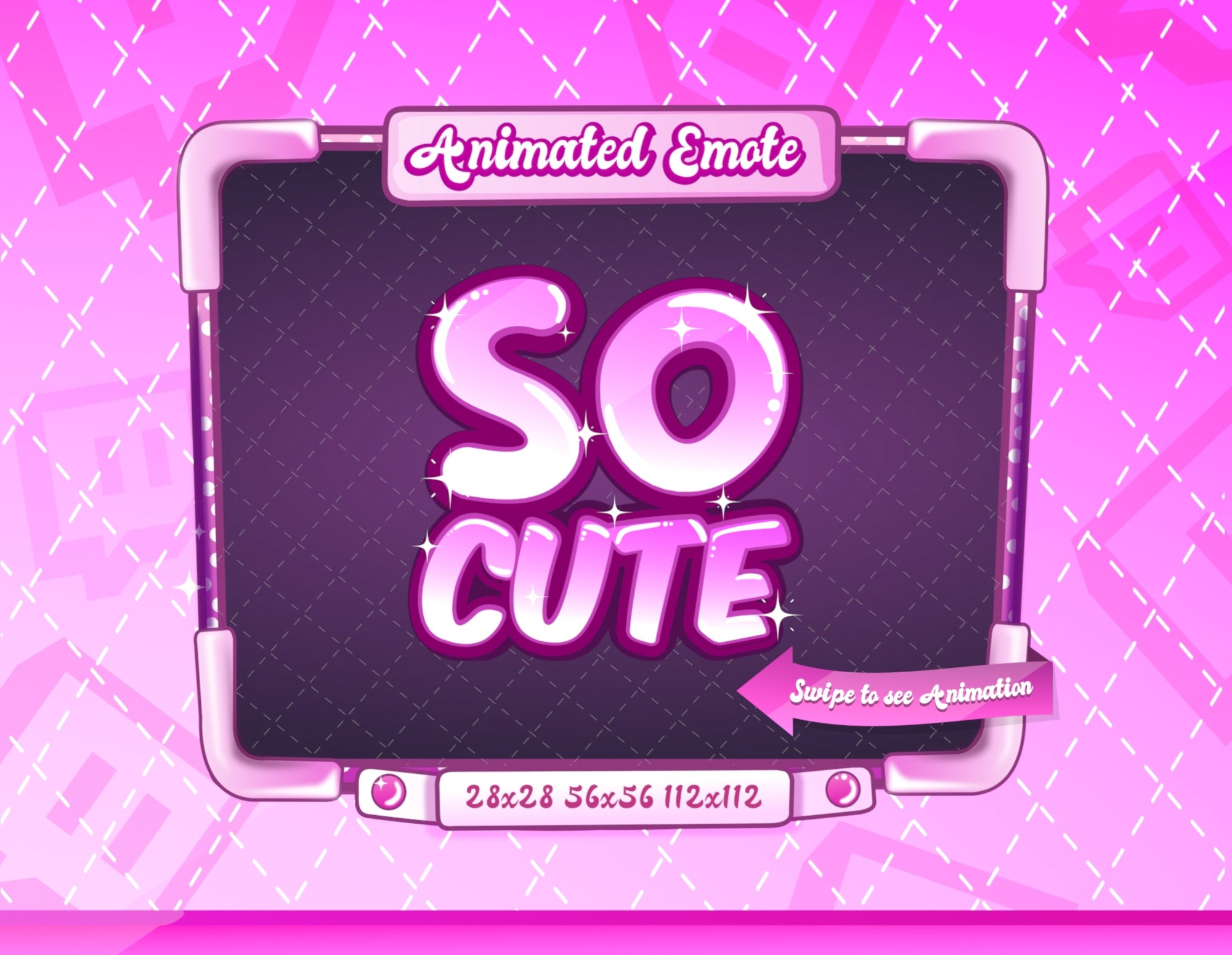 ANIMATED STATIC EMOTE so Cute, Animated so Cute Emote, so Cute Sparkle ...