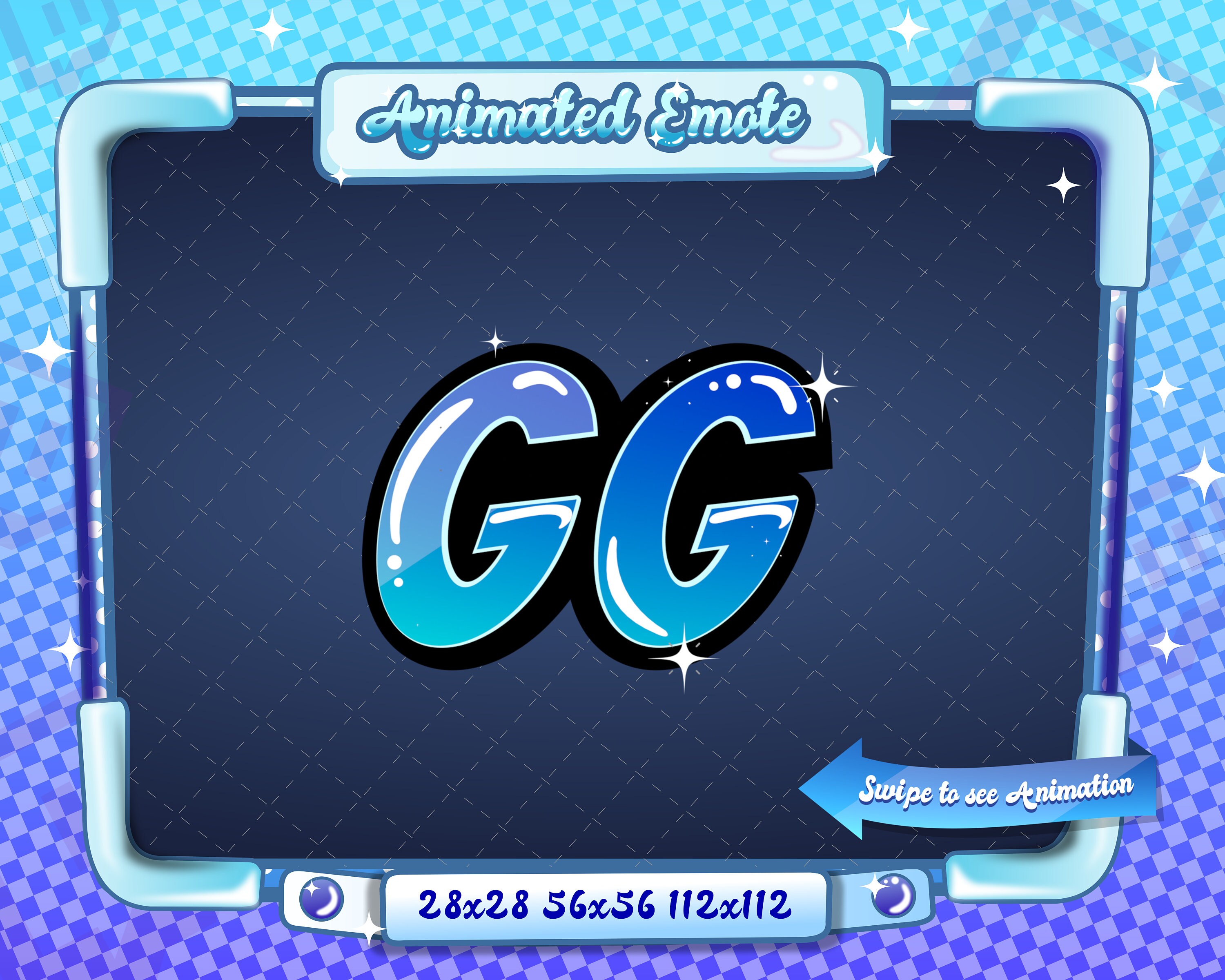 ANIMATED STATIC EMOTE Gg, Animated Good Game Emote, Good Game Sparkle ...