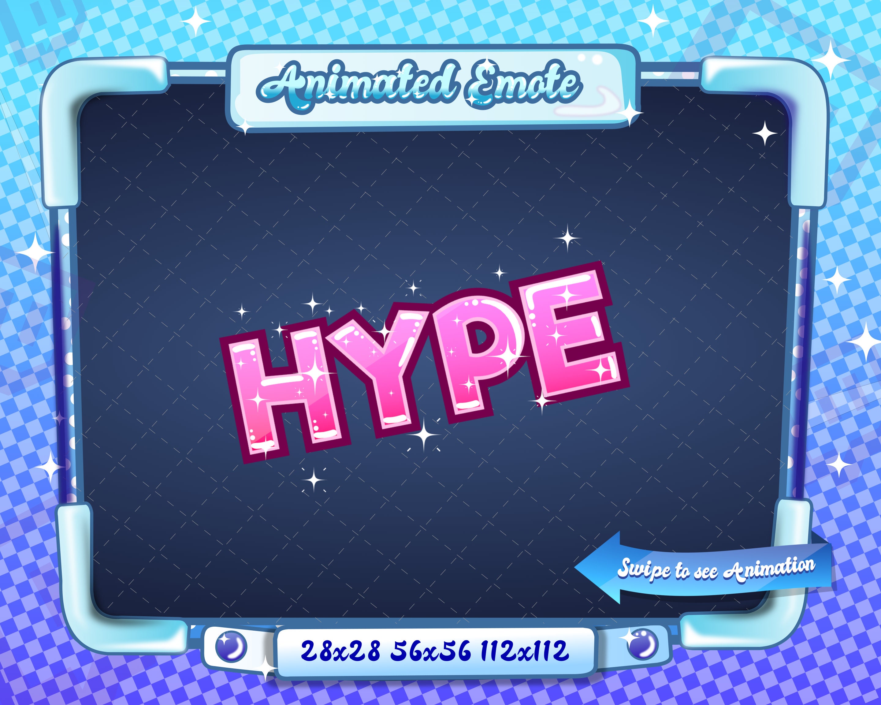 ANIMATED STATIC EMOTE Hype Emote, Animated Hype Emote, Pink Hype Emote ...