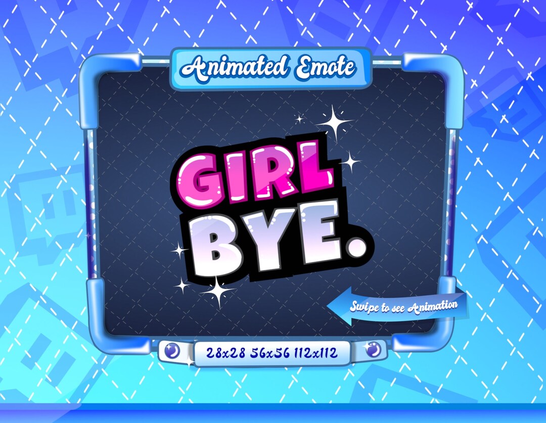 ANIMATED + STATIC EMOTE | Girl Bye, Animated Girl Bye Emote, Girl Bye ...