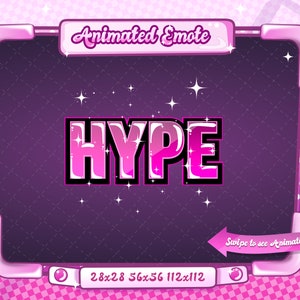 ANIMATED + STATIC EMOTE | Hype Emote, Animated Hype Emote V9, Twitch ...