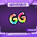 ANIMATED + STATIC EMOTE | Gg, Animated Good Game Emote, Rainbow Good ...