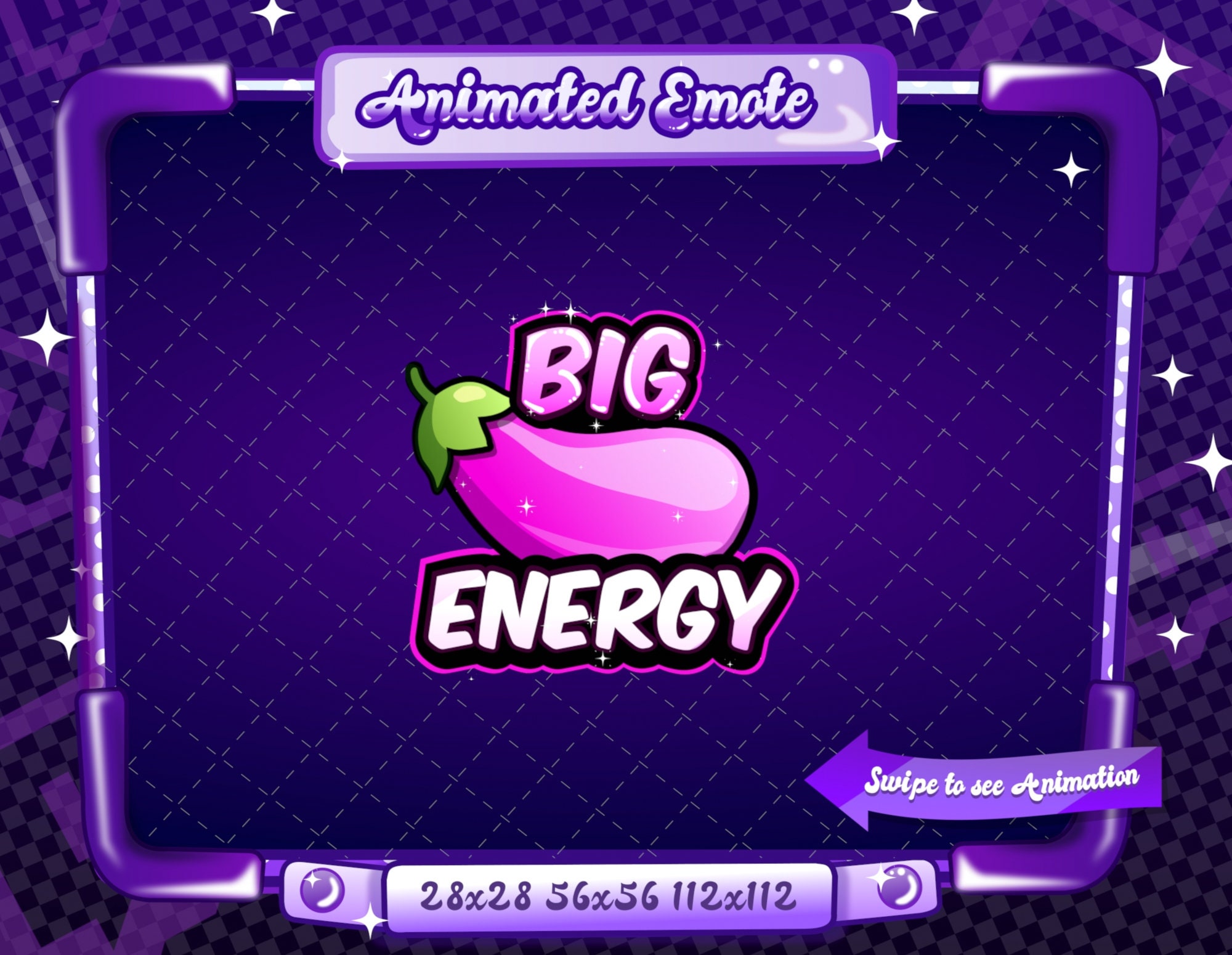 ANIMATED STATIC EMOTE Big Energy Animated Big Energy - Etsy UK