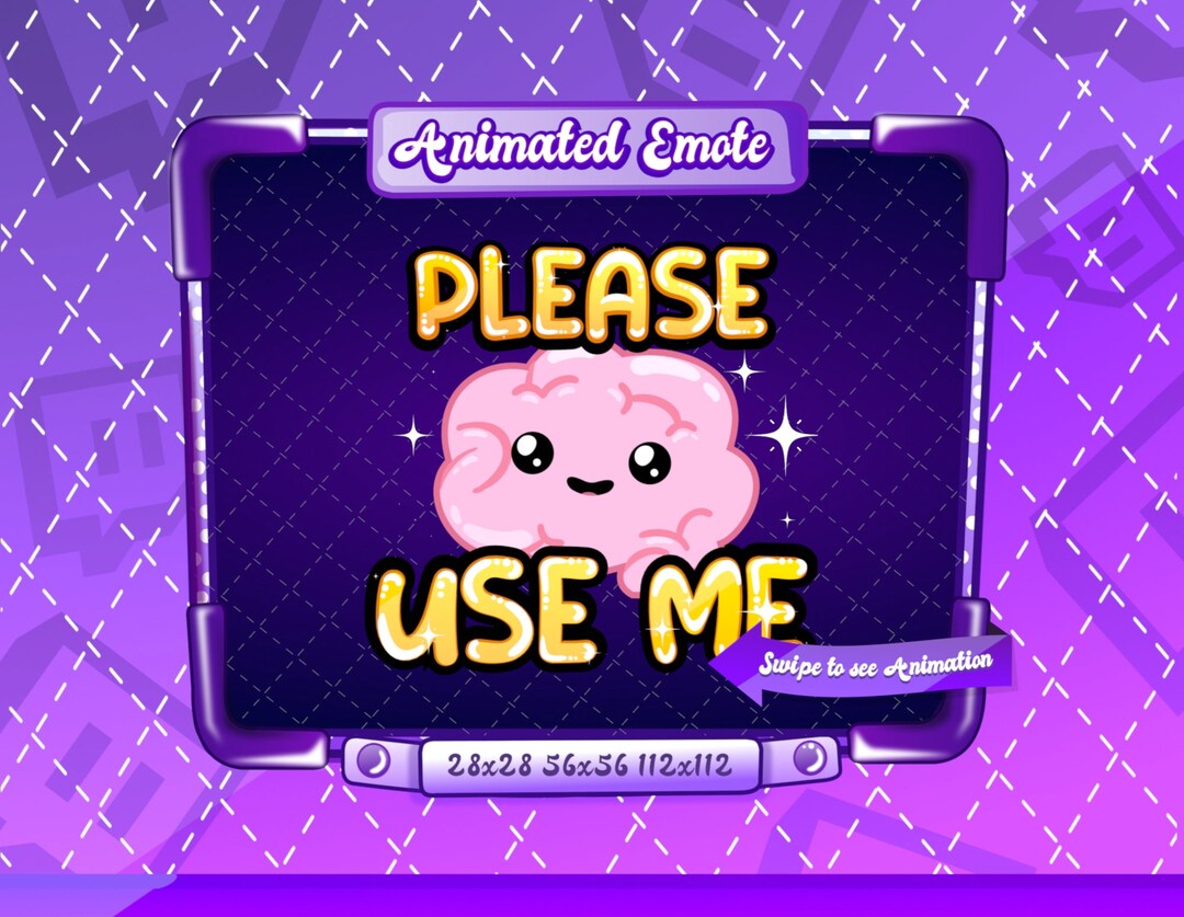 ANIMATED + STATIC EMOTE | Brain Emote, Please Use Me, Animated Please ...