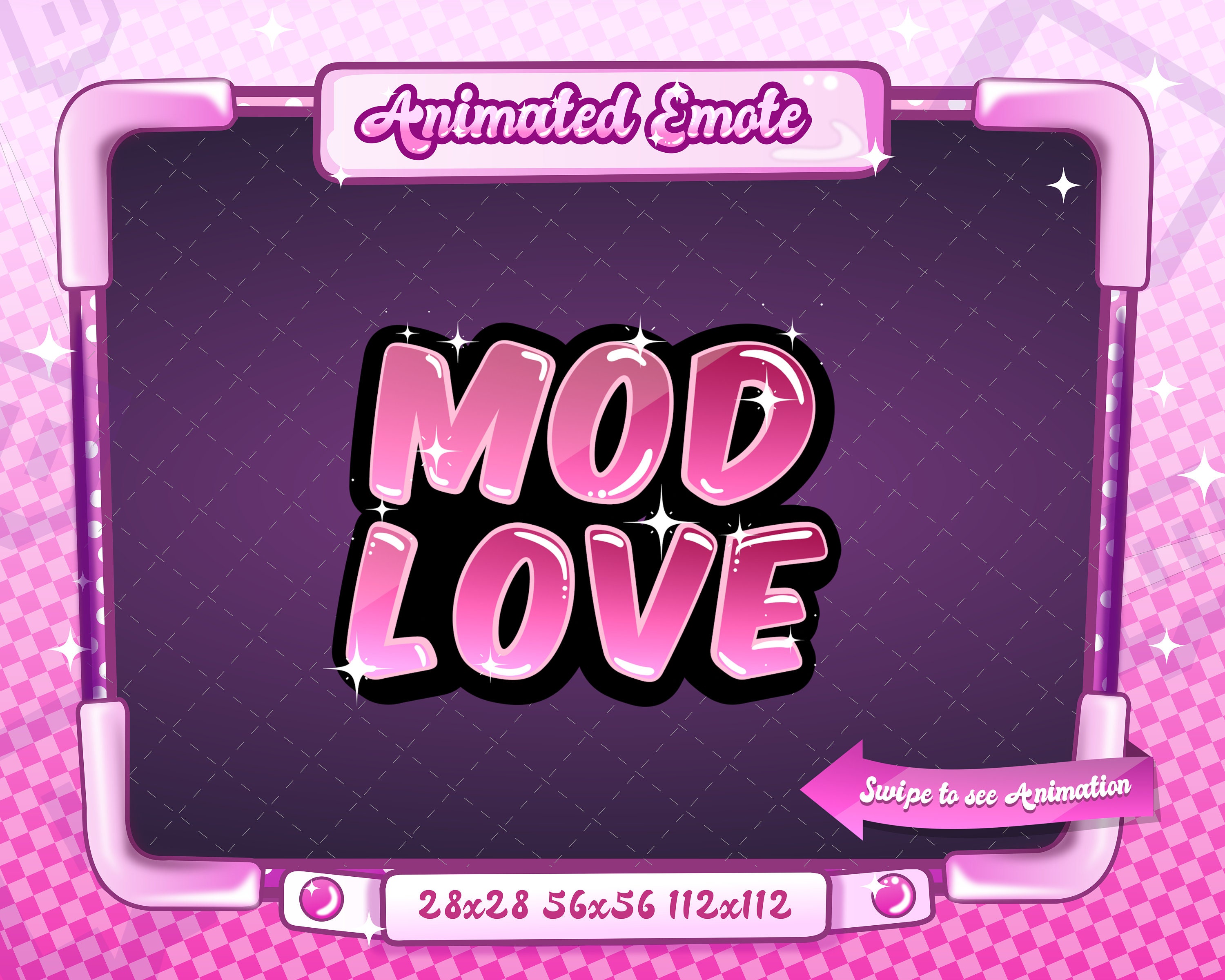 ANIMATED STATIC EMOTE Mod Love, Animated Mod Love Emote, Mod Love Emote ...
