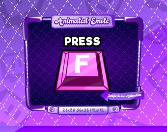 Press F Emote for Discord, and Youtube - Etsy