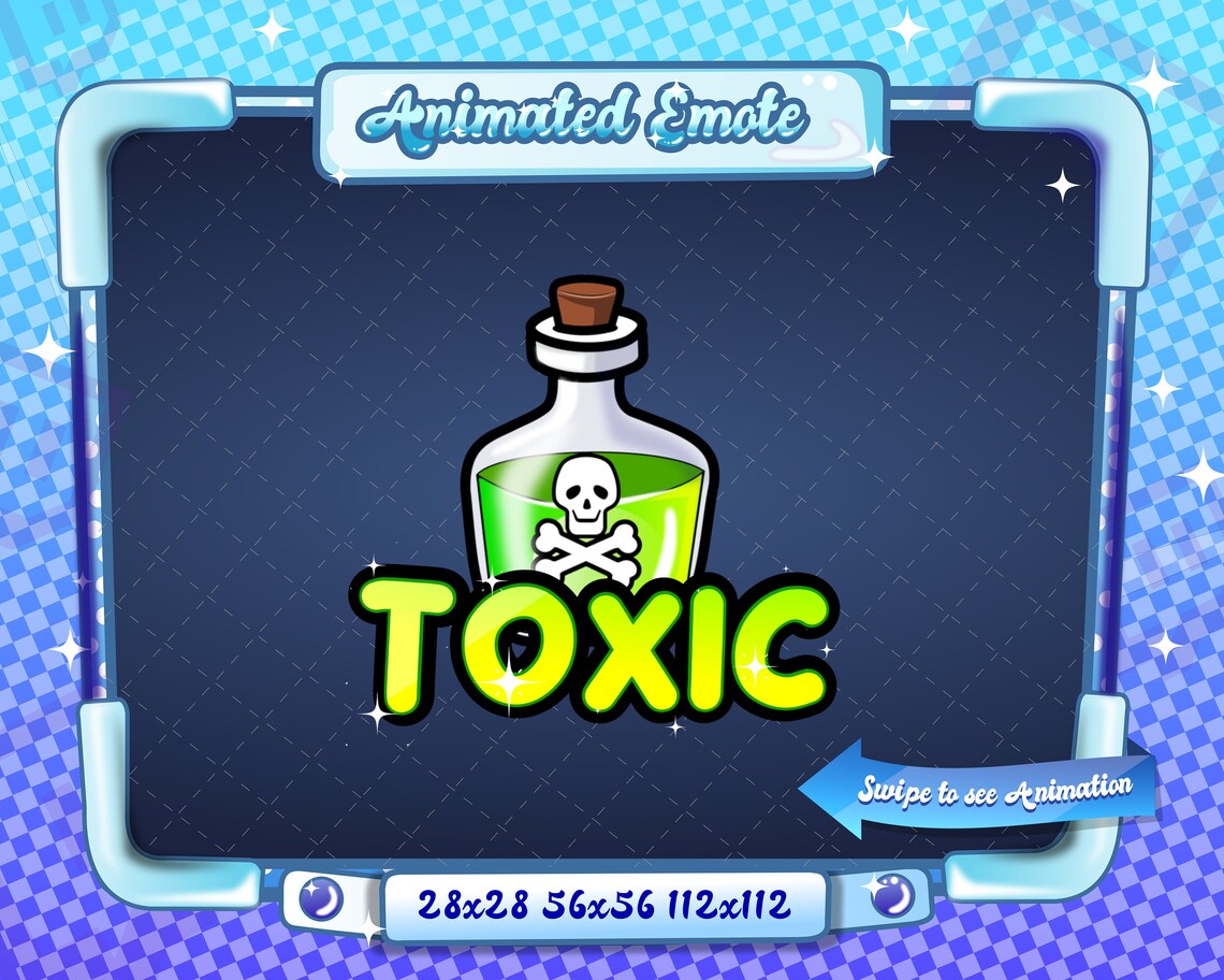 ANIMATED STATIC EMOTE Toxic Animated Toxic Emote Toxic - Etsy