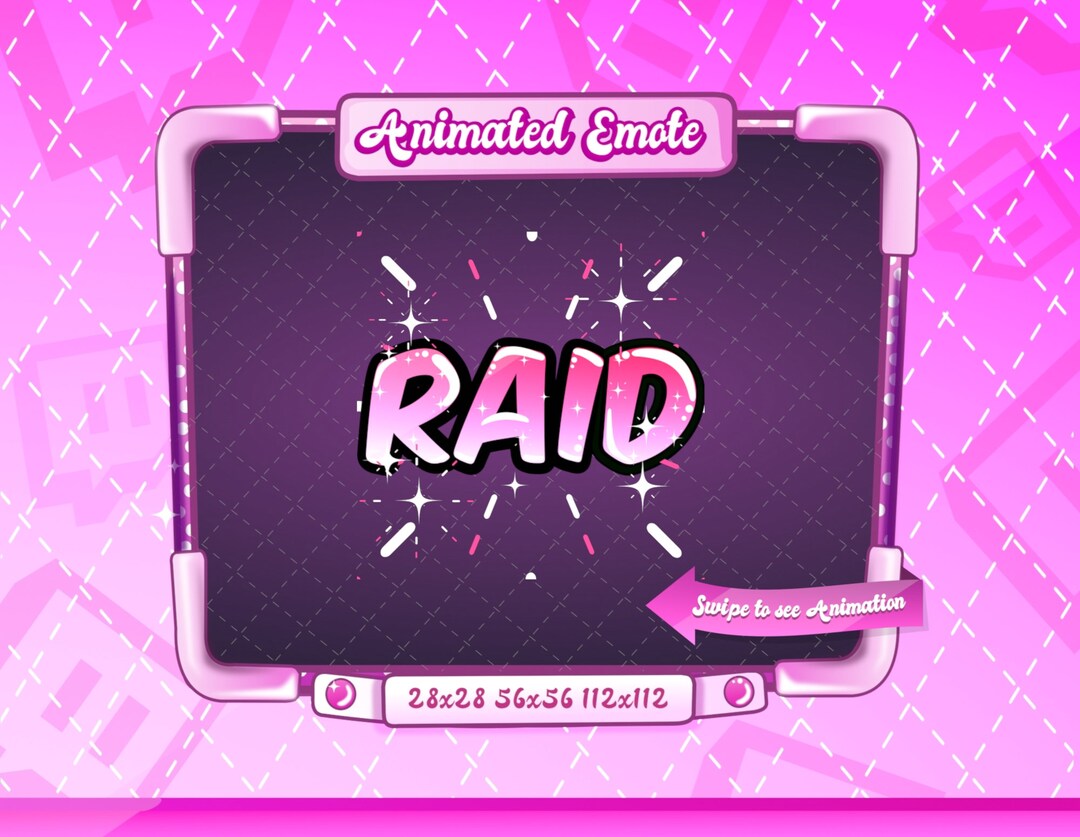 ANIMATED + STATIC EMOTE | Raid, Text Emote, Raid Emote, Animated Raid ...