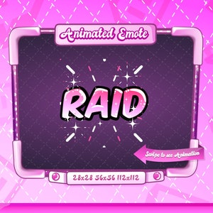 ANIMATED + STATIC EMOTE | Raid, Text Emote, Raid Emote, Animated Raid ...