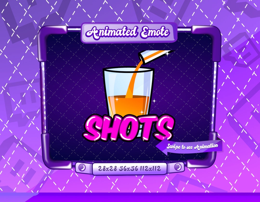 ANIMATED STATIC EMOTE Shot Glass Alcohol, Animated Shot Glass Emote ...