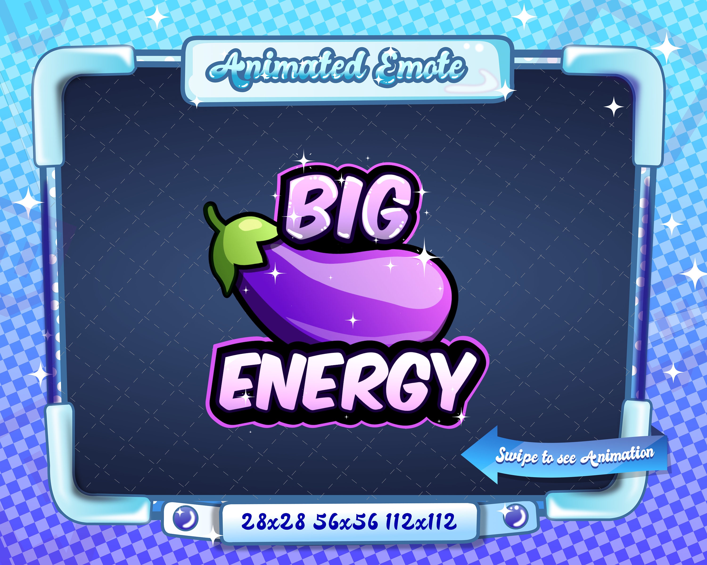 ANIMATED STATIC EMOTE Big Energy Animated Big Energy - Etsy UK