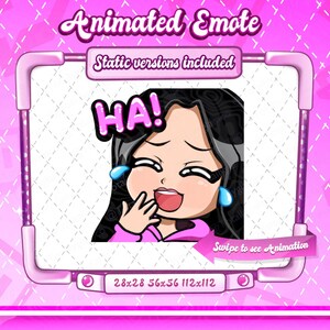 ANIMATED STATIC EMOTE Lol Emote, Lol Chibi Emote, Animated Laugh Girl ...