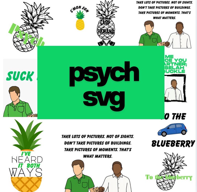 Psych TV Show SVG Png | Shawn and Gus Detective Quote Design | Funny ...