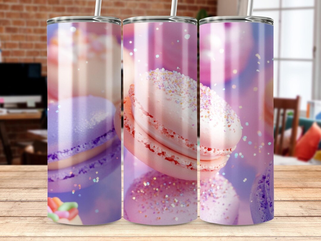 Macaron Tumbler Wrap Design, Baking Sublimation (PNG Digital Download ...