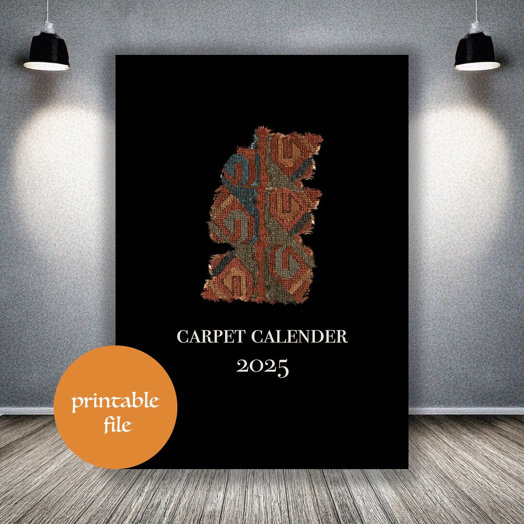 Calender Printable 2025- Calendar Carpet Design - Printable Wall ...