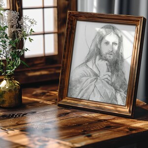 Pencil Sketch of Jesus Christ Catholic Drawing Fine Art Print - Etsy
