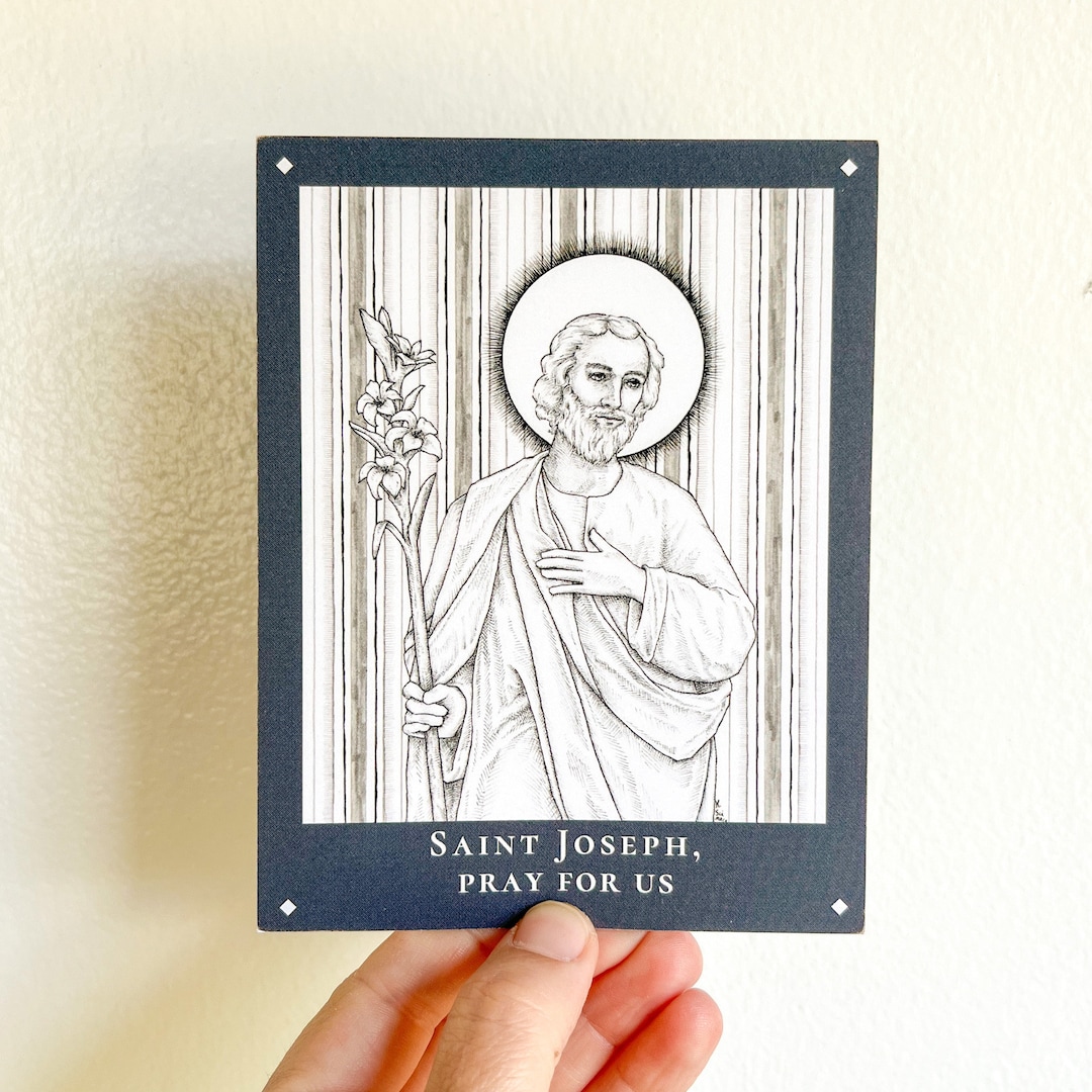 Saint Joseph Prayer Card Catholic Prayer Card Holy Card Catholic Gift ...
