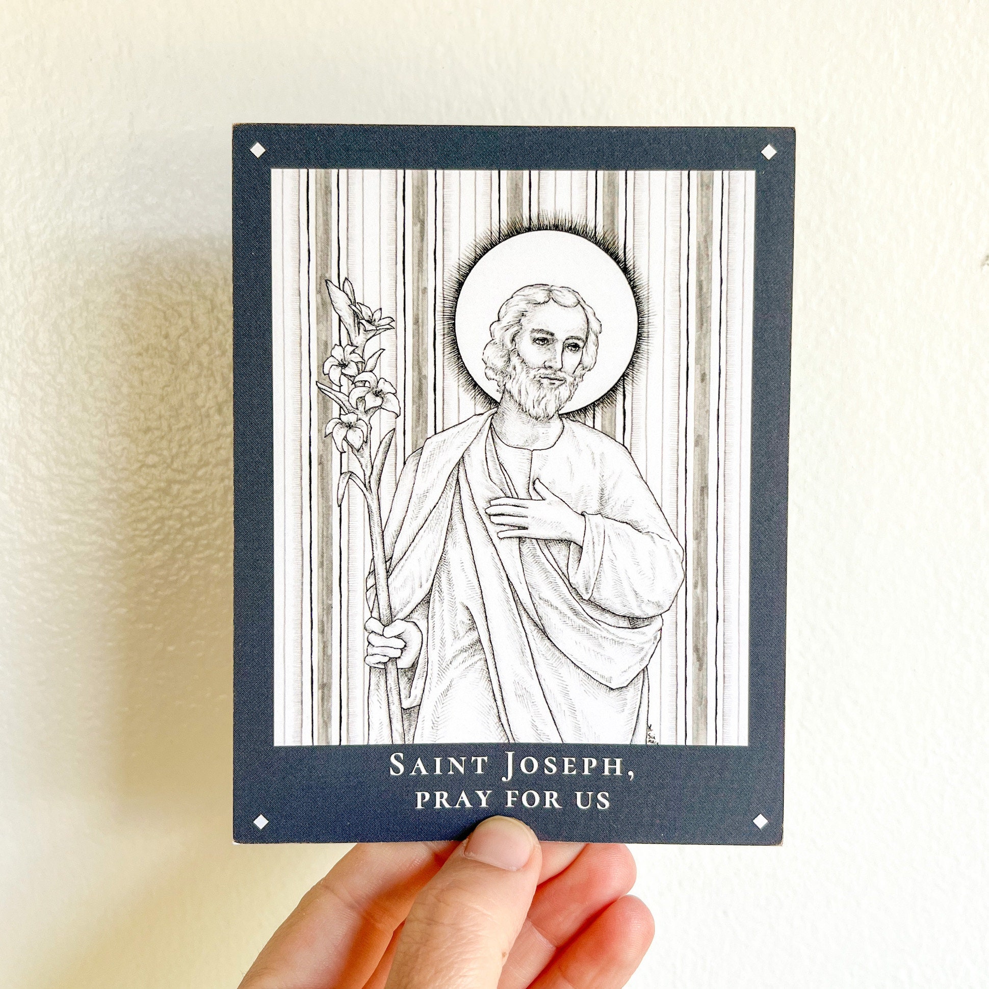 Saint Joseph Prayer Card Catholic Prayer Card Holy Card Catholic Gift ...