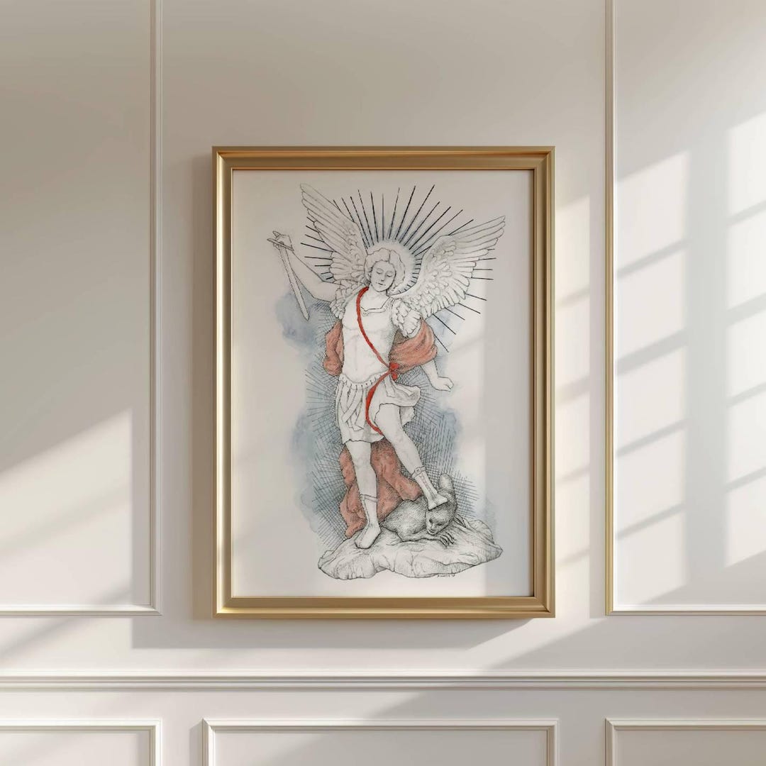 Saint Michael the Archangel Catholic Fine Art Print - Etsy