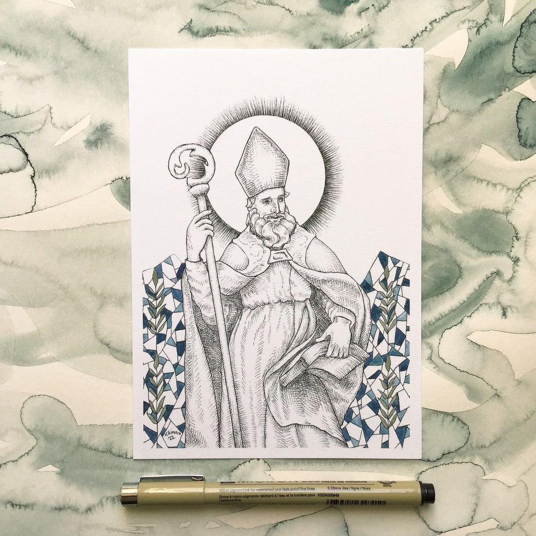 Saint Blaise Catholic Art Print - Etsy