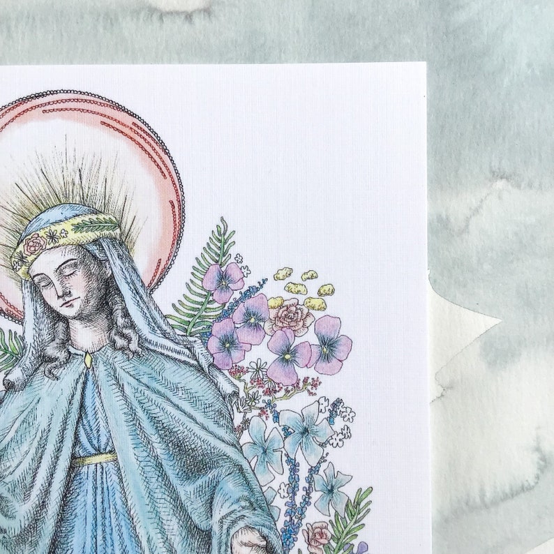 Our Lady Catholic Marian Art Print - Etsy