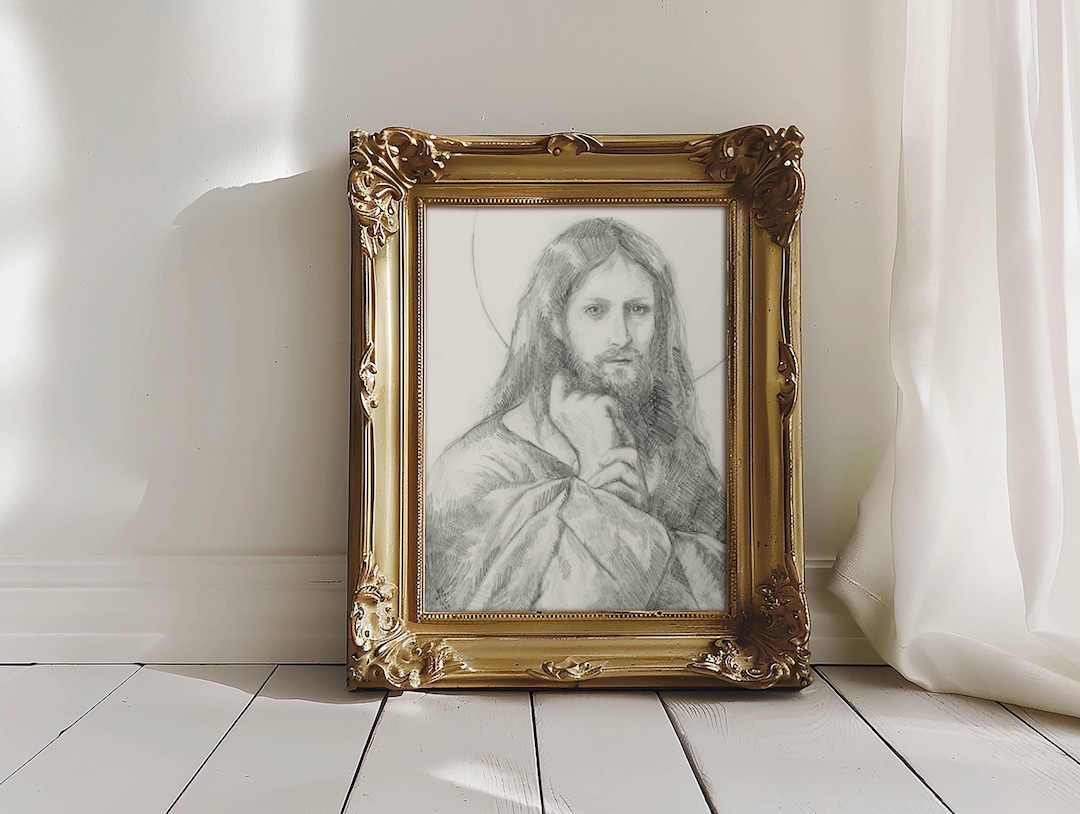 Pencil Sketch of Jesus Christ Catholic Drawing Fine Art Print - Etsy