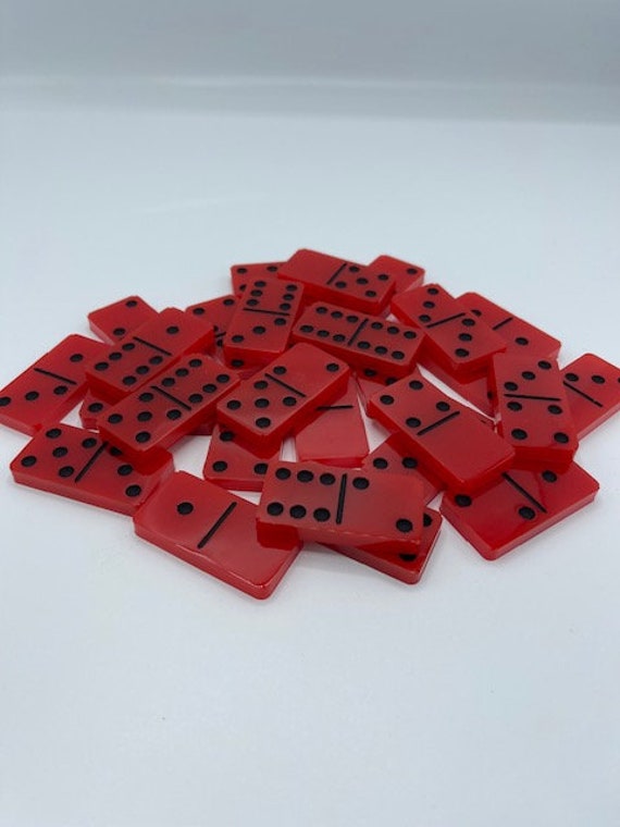 Dice & Tile Games Tile Games Toys & Games Double 6 Bright Red Domino ...