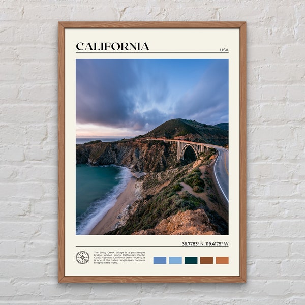 California Poster - Etsy
